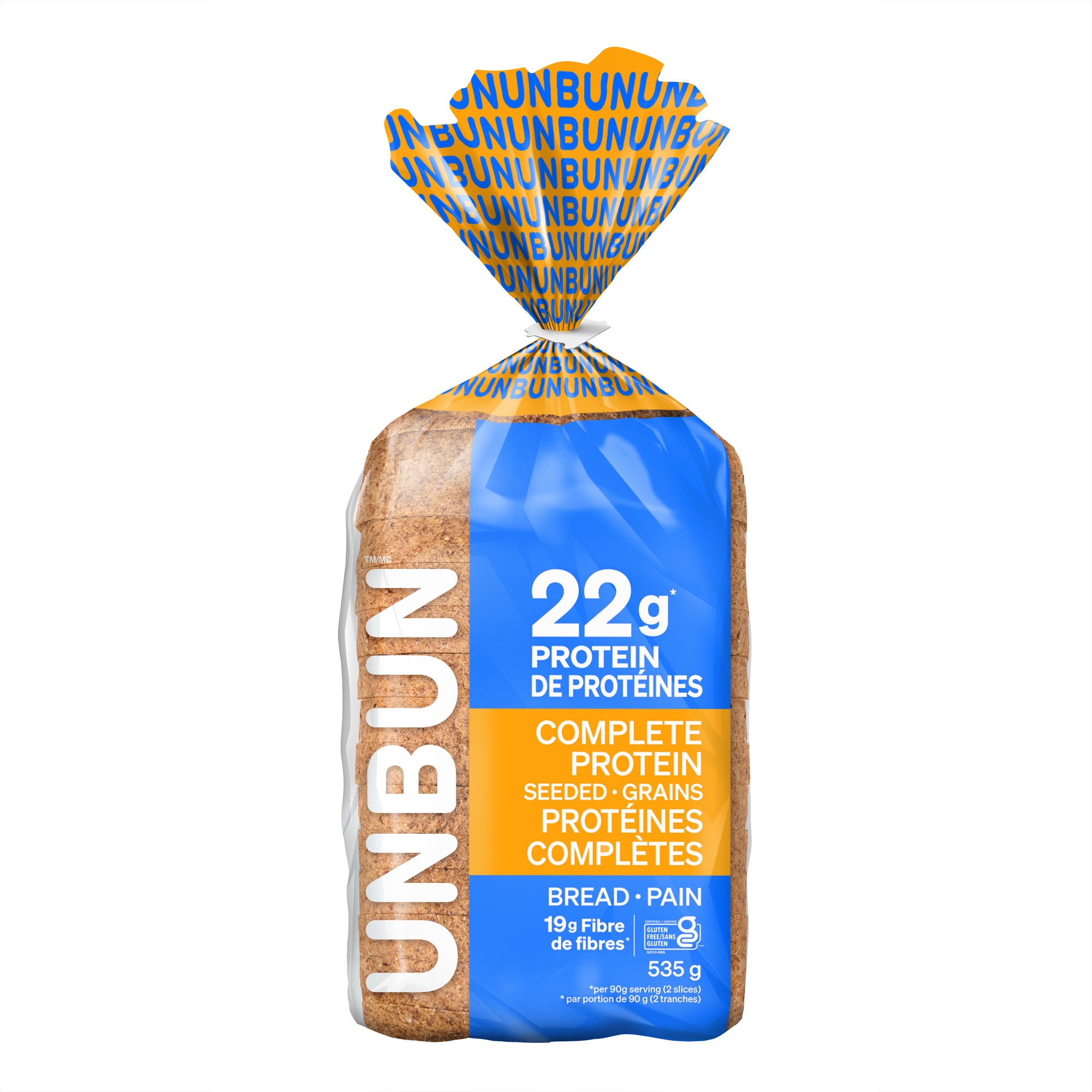 3-Pack Complete Protein Seeded Bread – Unbun Foods