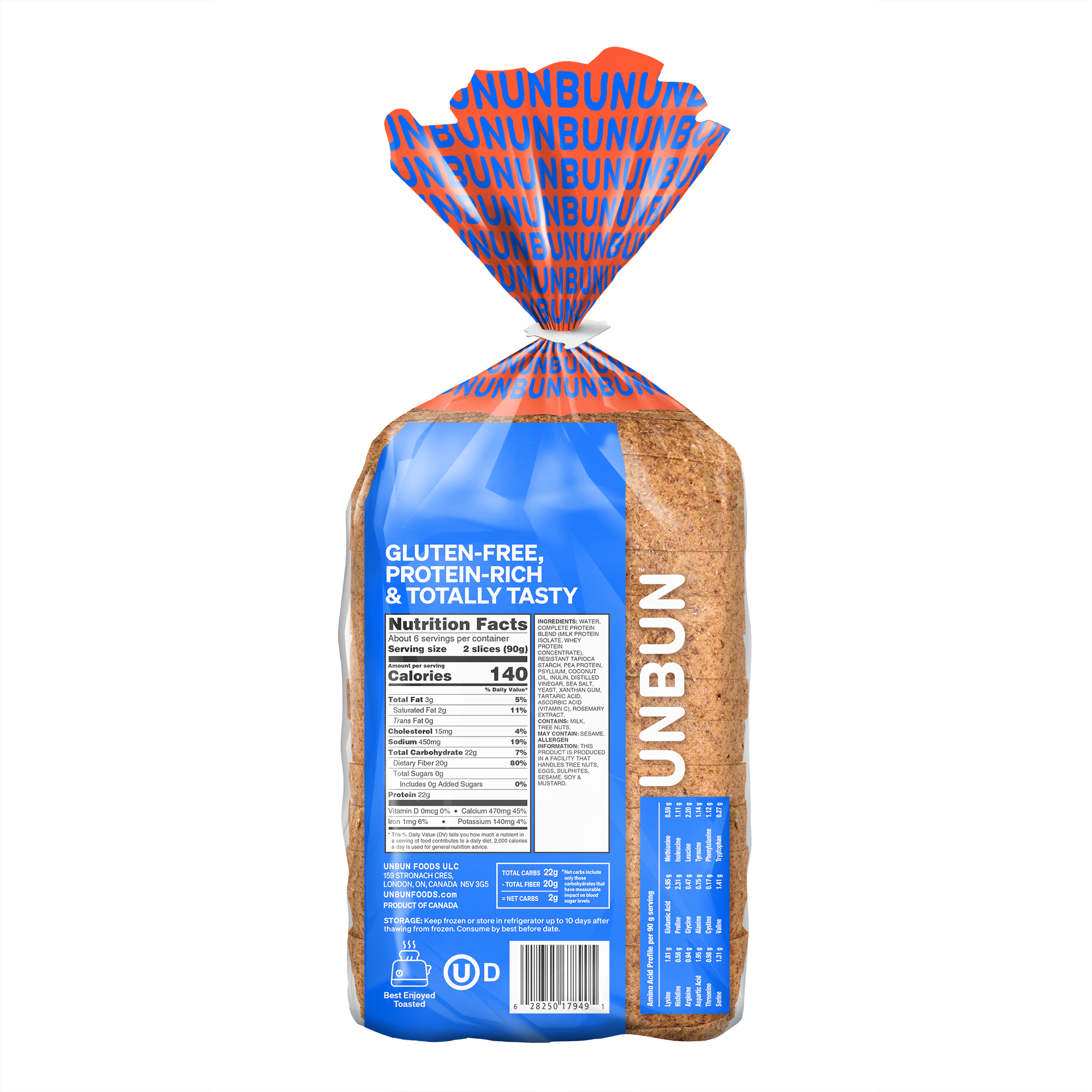 3-Pack Complete Protein Bread – Unbun Foods