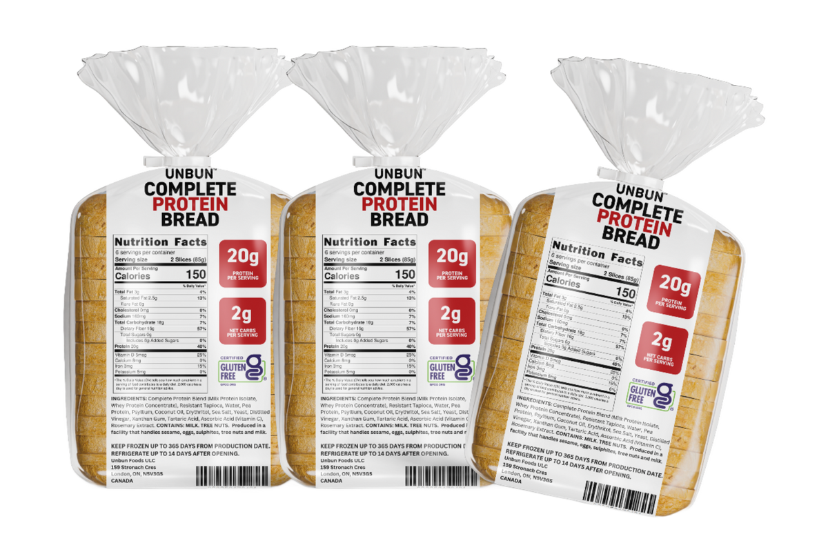 Complete Protein Bread (3-Pack) – Unbun Foods