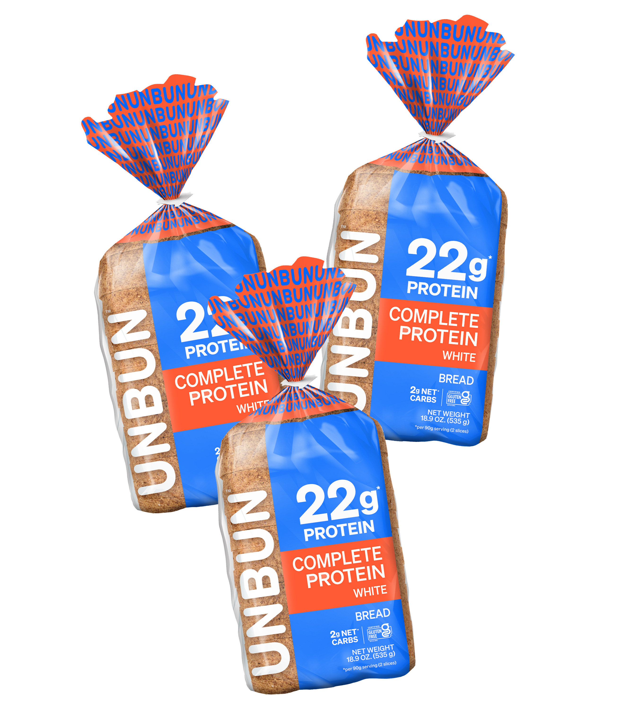 3-Pack Complete Protein Bread – Unbun Foods