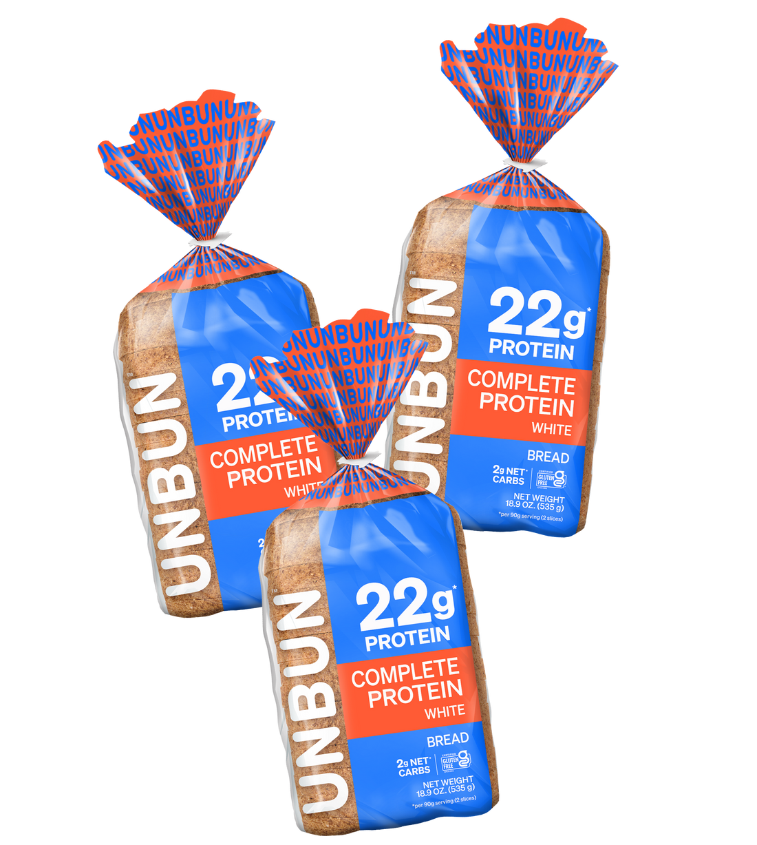 3-Pack Complete Protein Bread – Unbun Foods