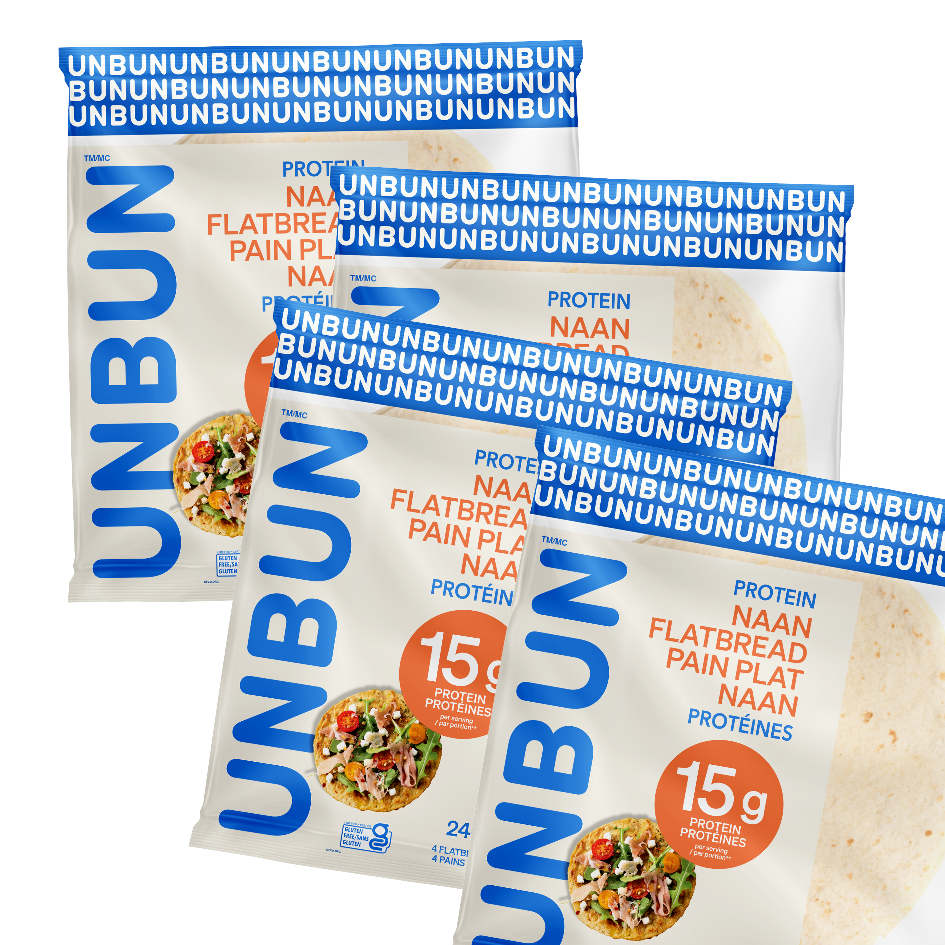 4-Pack Unbun Complete Protein Naan – Unbun Foods