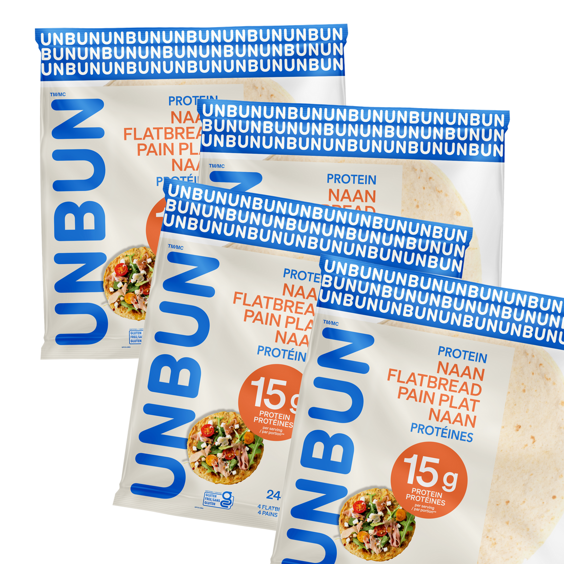 4-Pack Unbun Complete Protein Naan – Unbun Foods