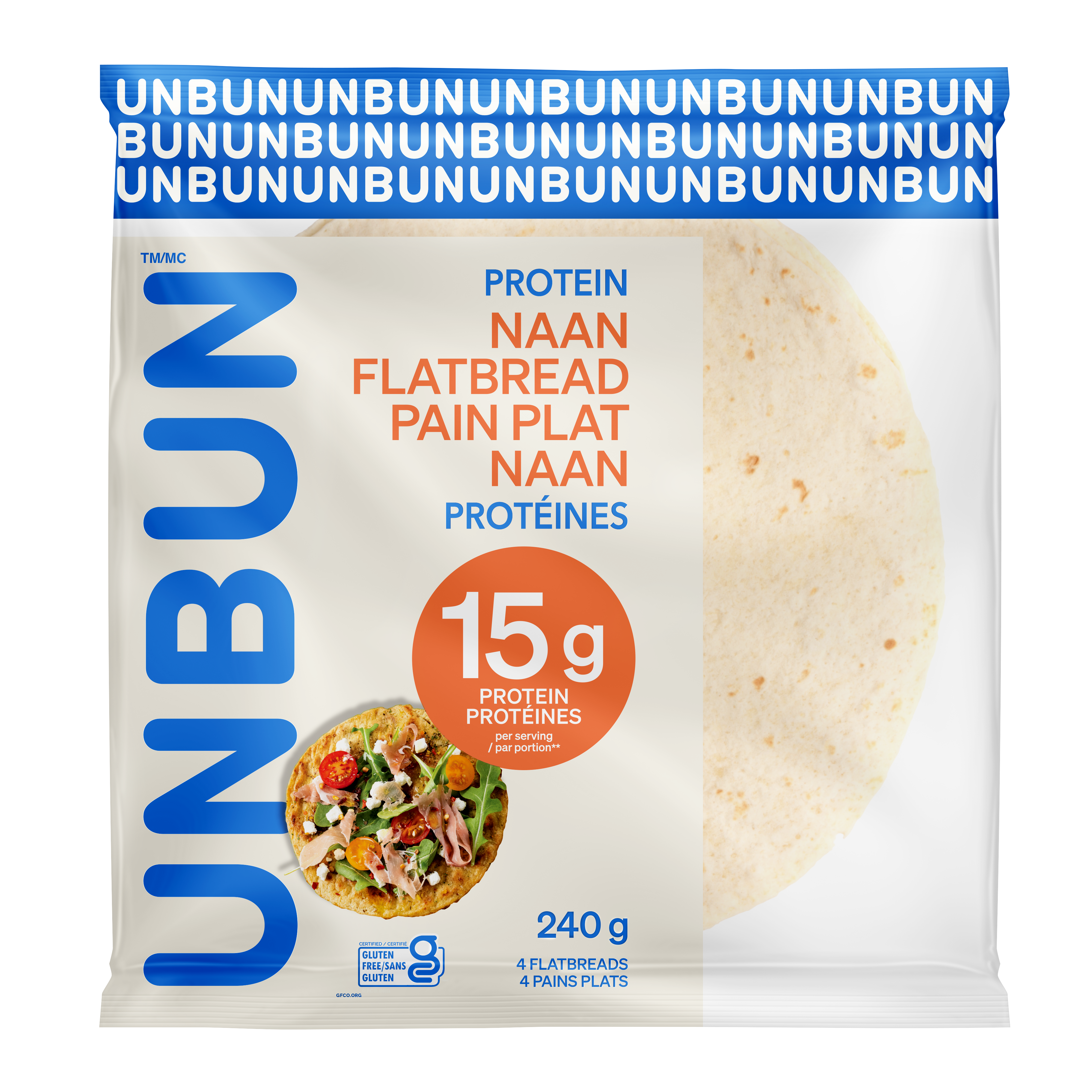 4-Pack Unbun Complete Protein Naan – Unbun Foods
